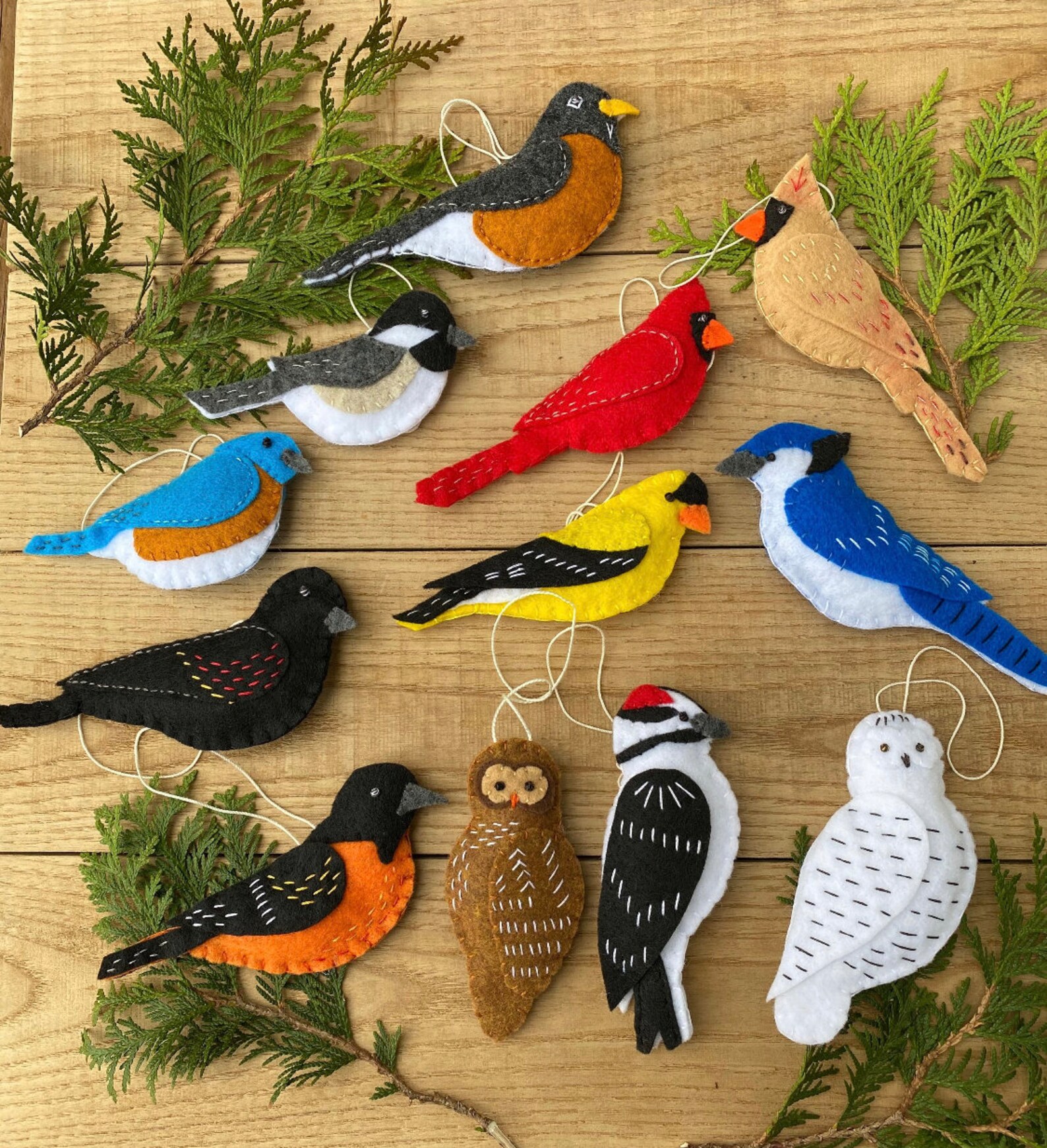Handmade Bluebird Felt Ornament: Blue, 4.5 Inches - Etsy