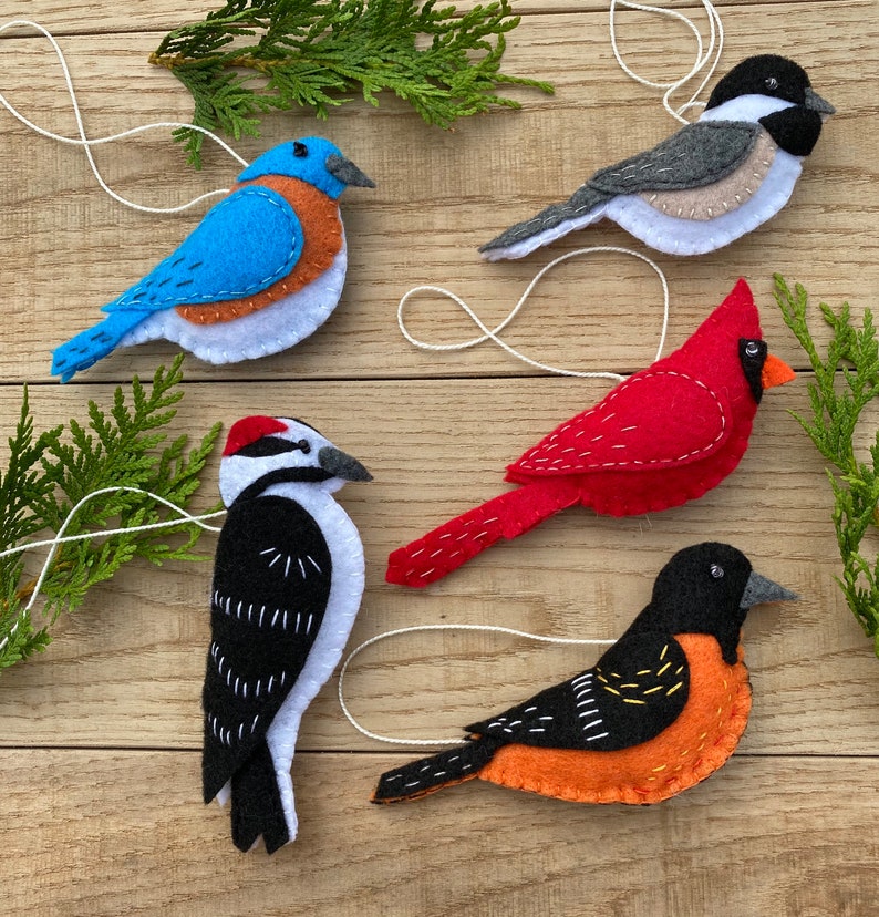 Handmade Cardinal Felt Christmas Ornament Felt Cardinal Bird - Etsy