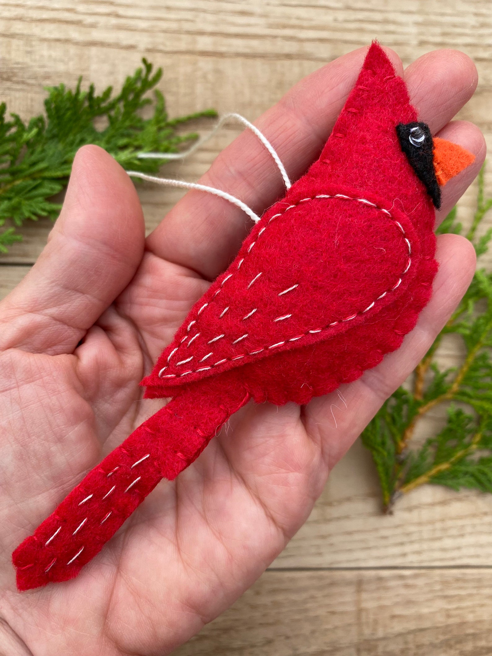 Handmade Cardinal Felt Christmas Ornament Felt Cardinal Bird - Etsy