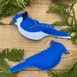 Felt Bird Collection Set of 6 Handmade Ornaments: Male Cardinal ...