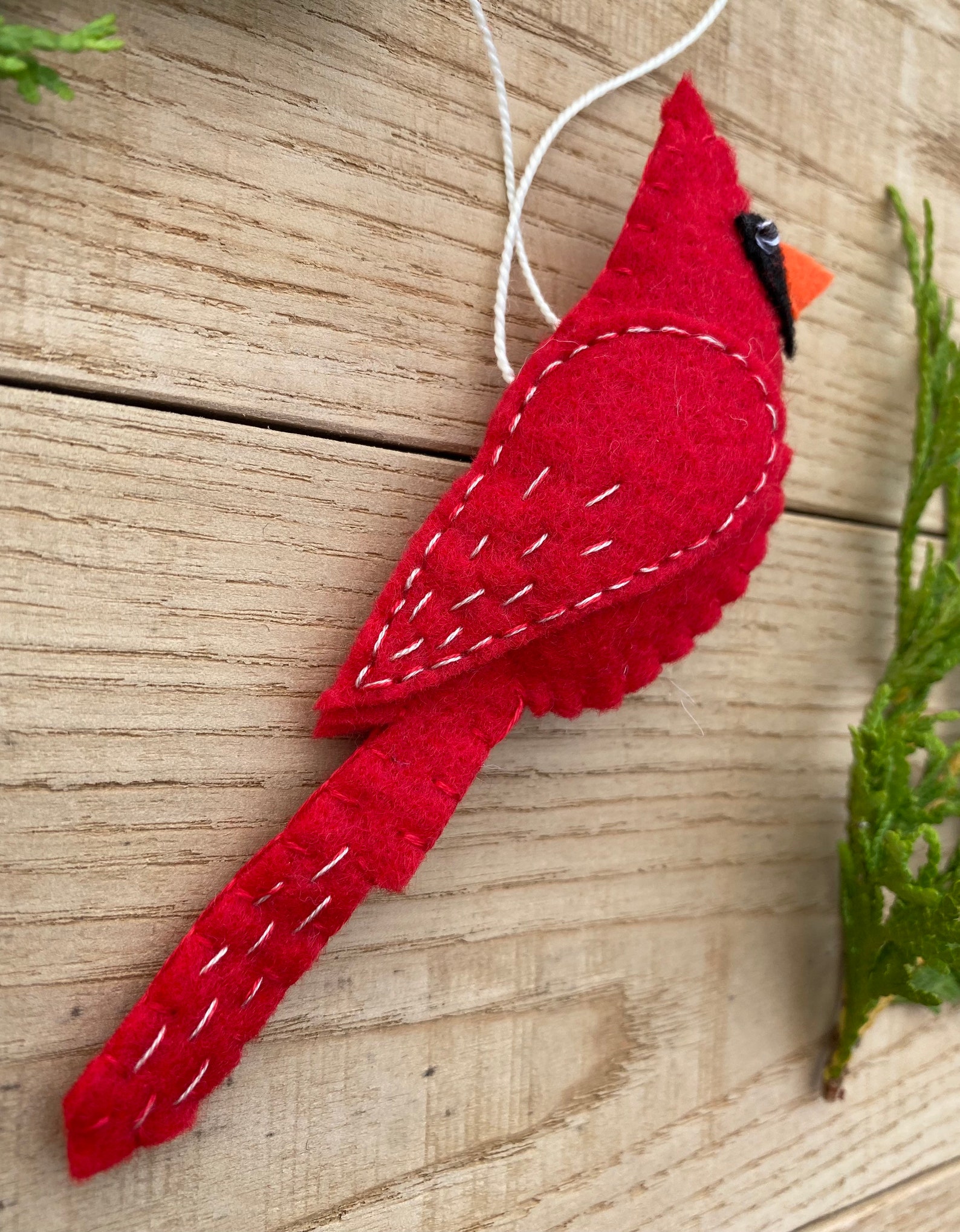Handmade Cardinal Felt Christmas Ornament Felt Cardinal Bird - Etsy