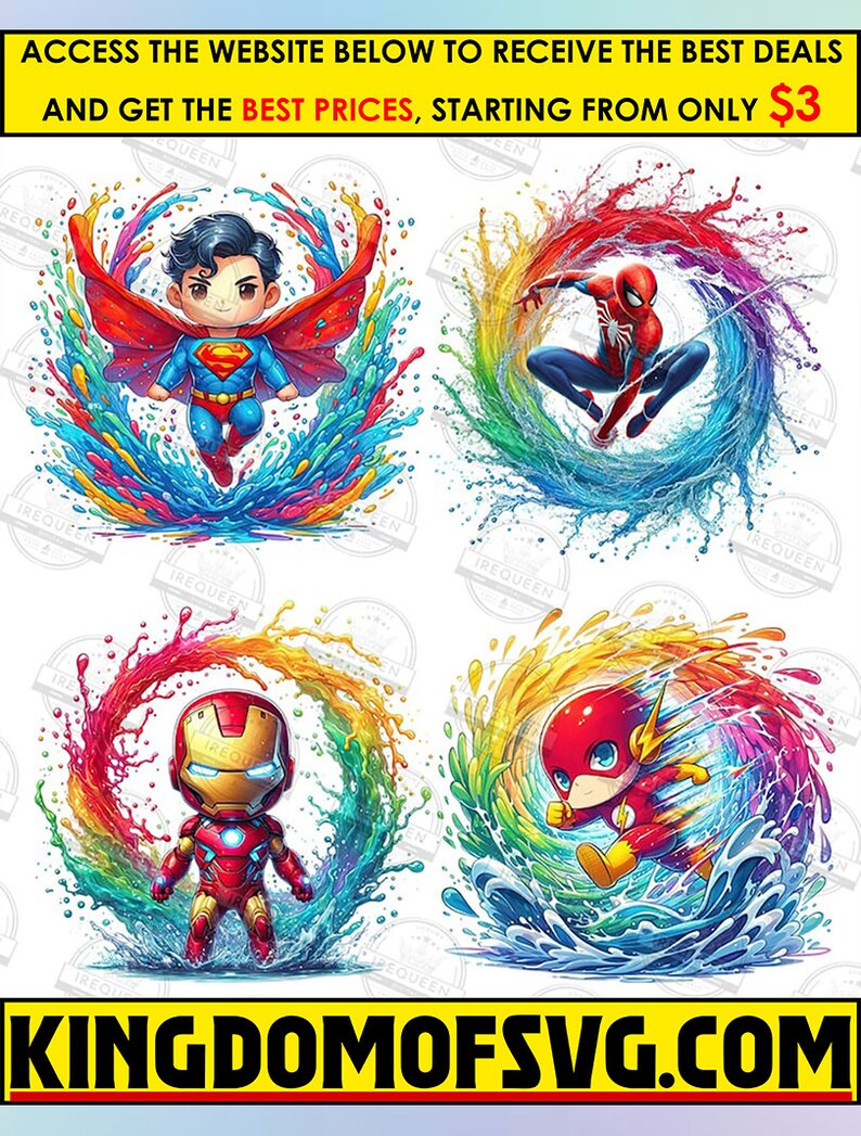 8 Autism Superhero Watercolor Png Bundle, Autism Awareness Png ...