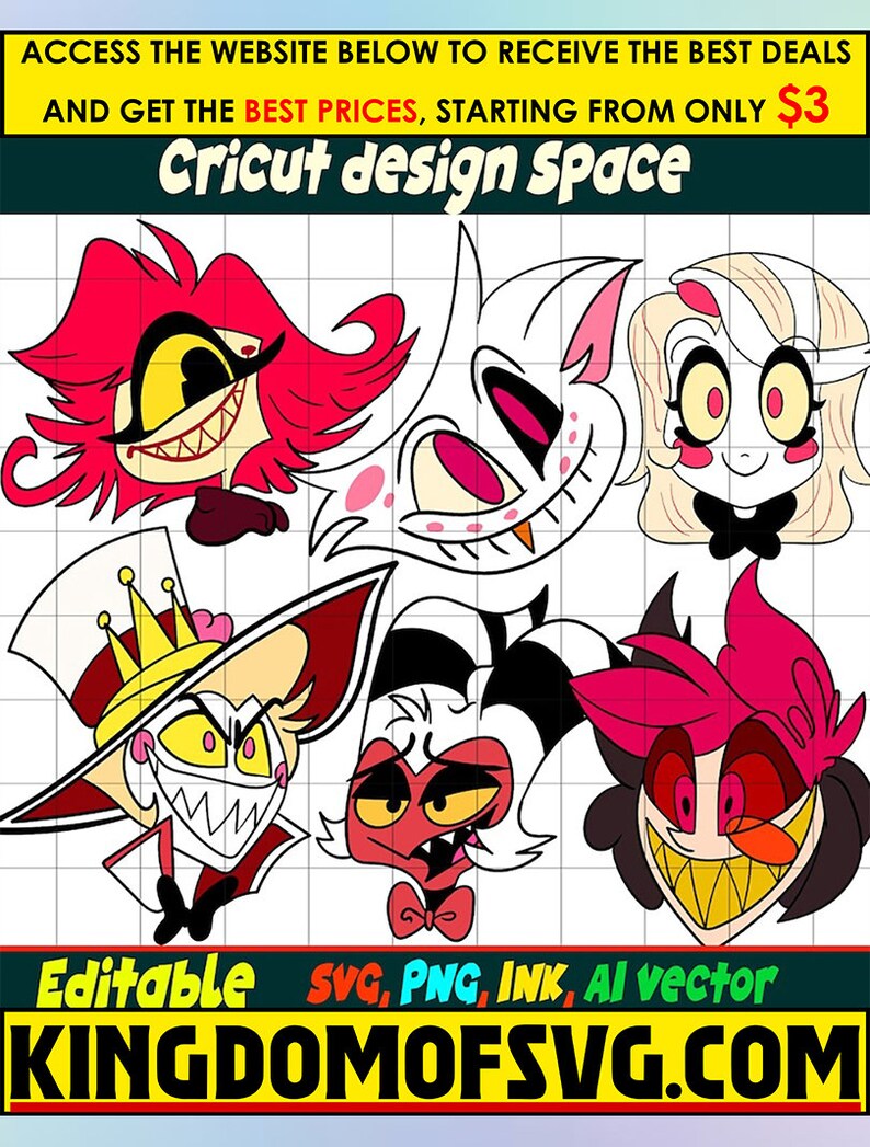 Editable Angel Dust Hazbin Hotel Head,alastor Sticker,loona ,lucifer ...
