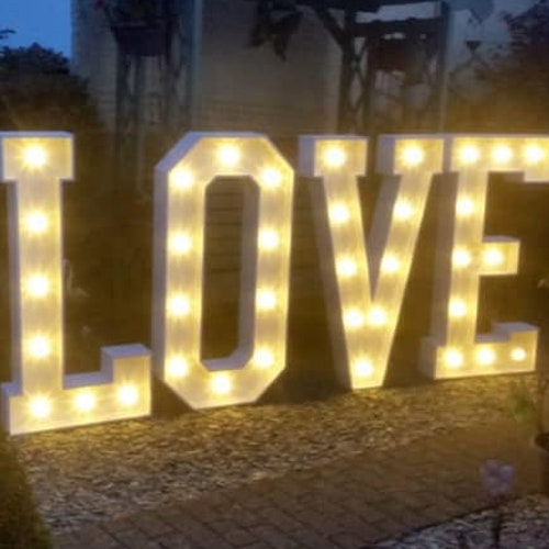 White Wedding Love Letters 4ft Boho Wedding Decor - Etsy