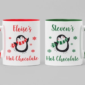 Personalised Christmas Hot Chocolate Name Mug With or Without Spoon ...