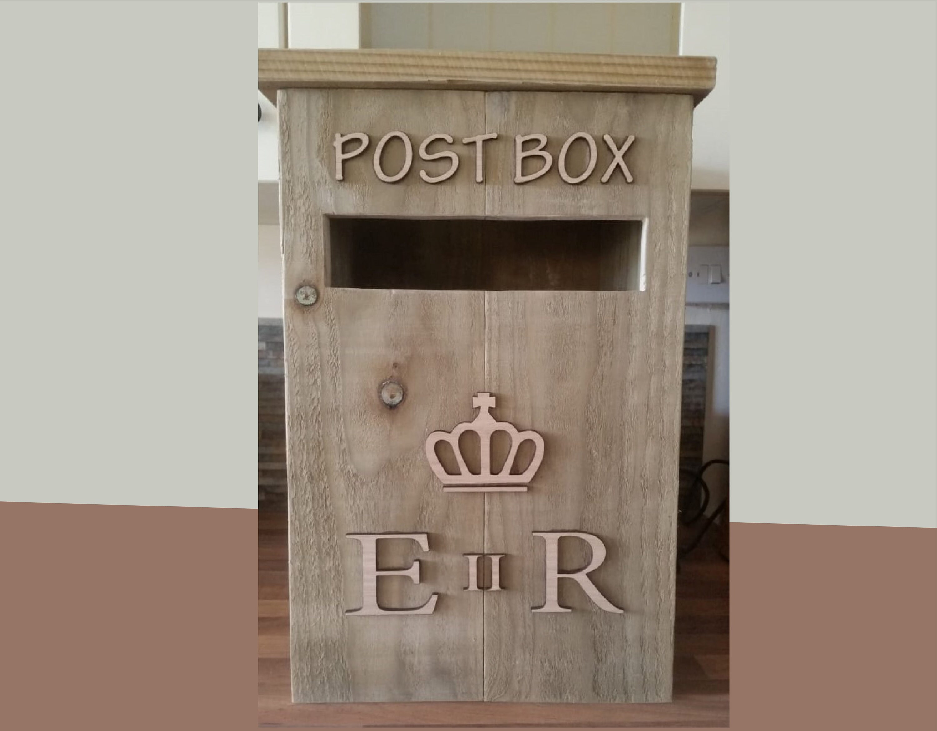 Rustic Solid Wooden Wedding Post Box | Etsy