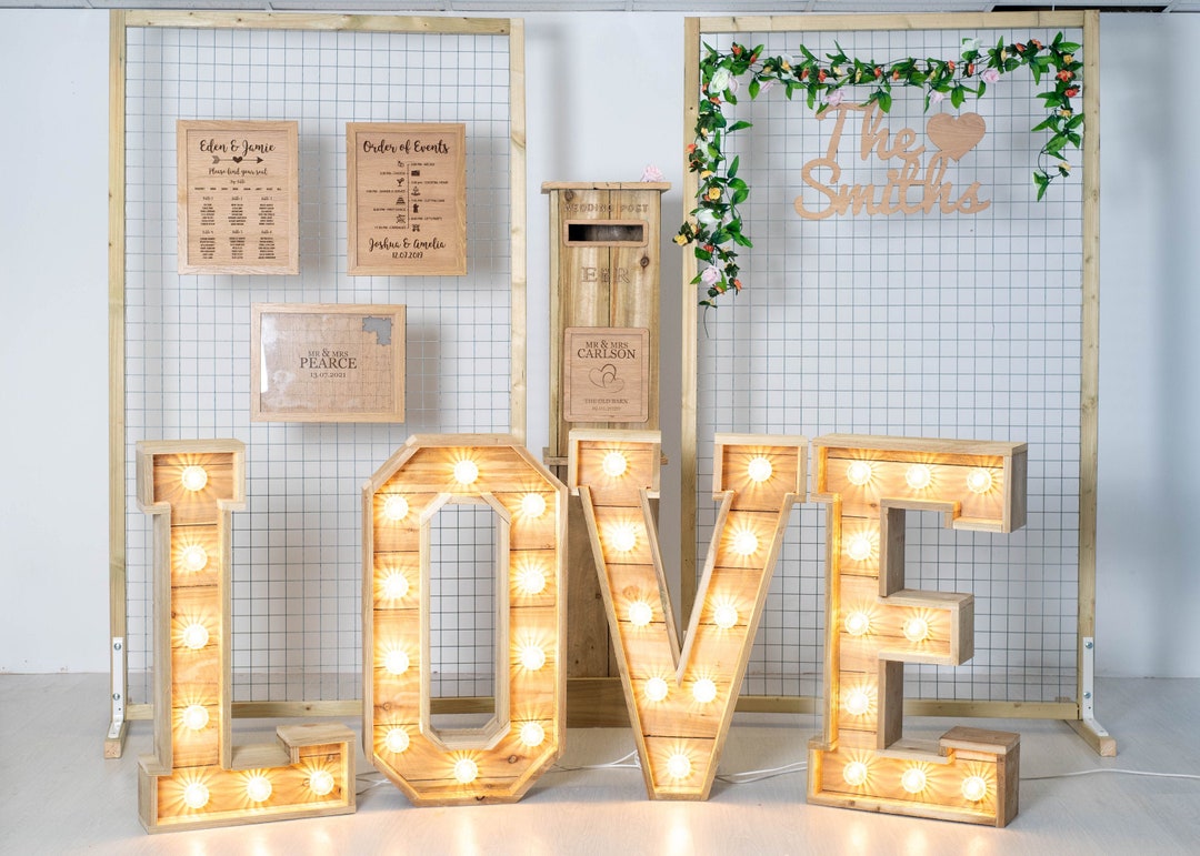 Wooden 4ft Rustic Wedding 'love' Letters - Etsy