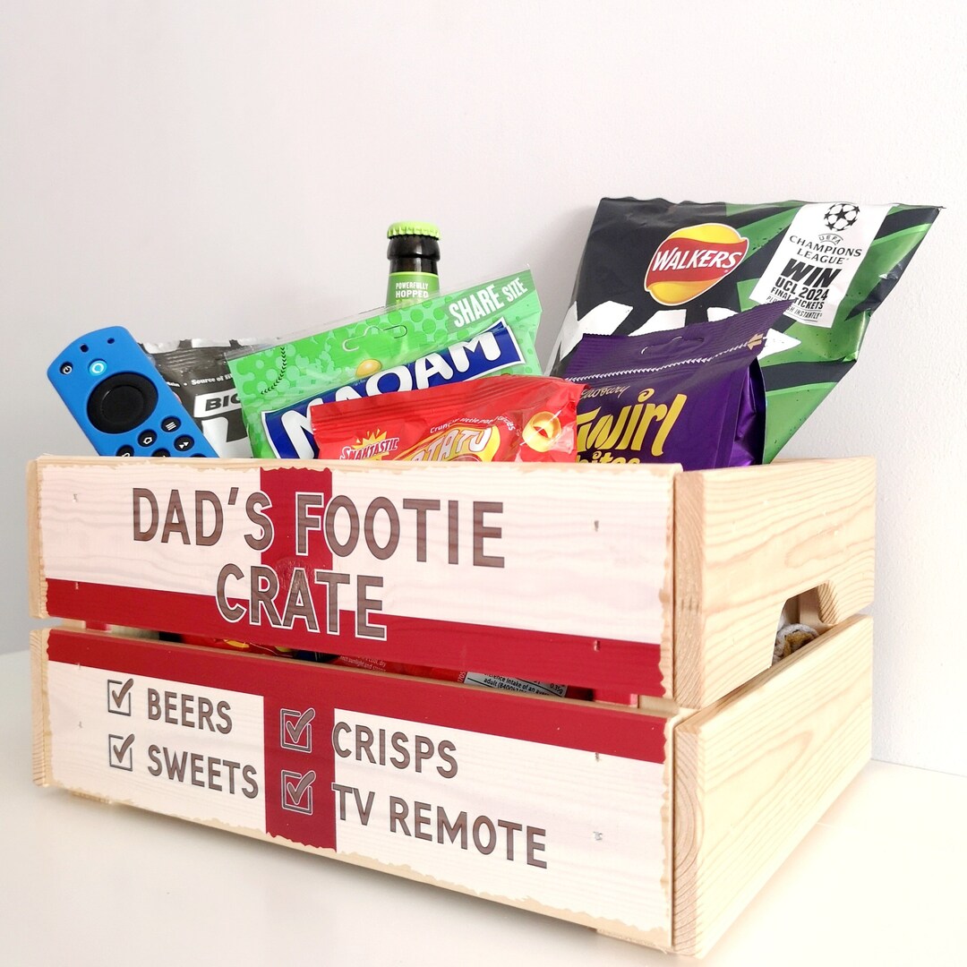 Personalised Euros Snack Crate, Football Fan Gift, Care Package, Supply ...
