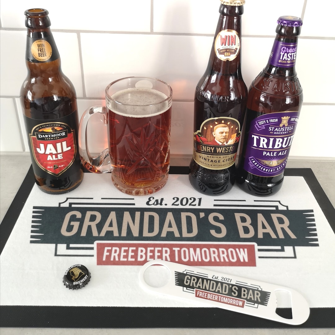 Personalised Bar Runner Bundle , Bar Runner - Bottle Opener - Bar Sign ...