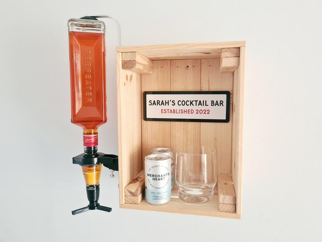 Personalised Gin Bar Crate, Care Package, Valentine's Day Gift, Gift ...