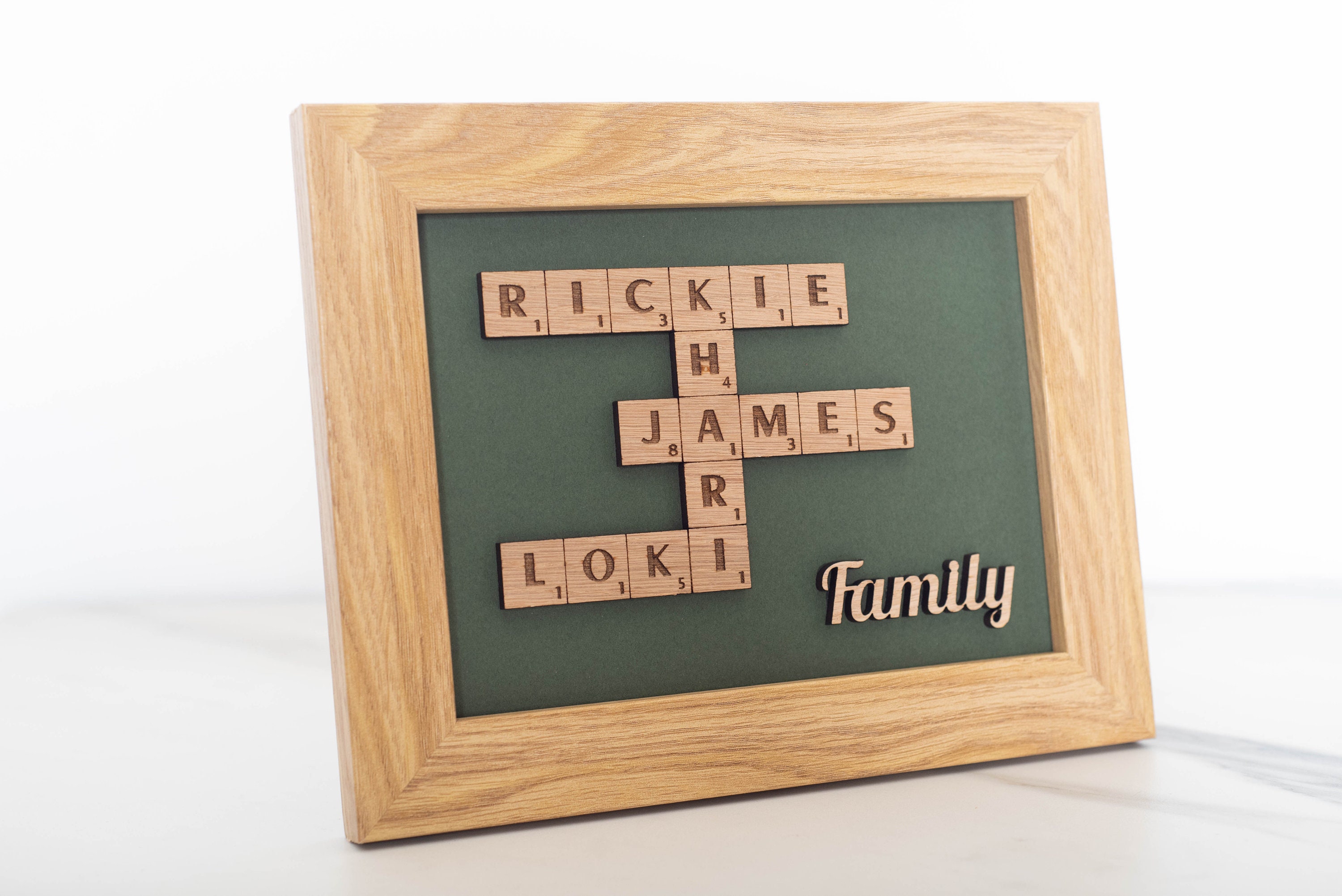 Personalised Letter Tile Family Frame Gift for Her Gift - Etsy