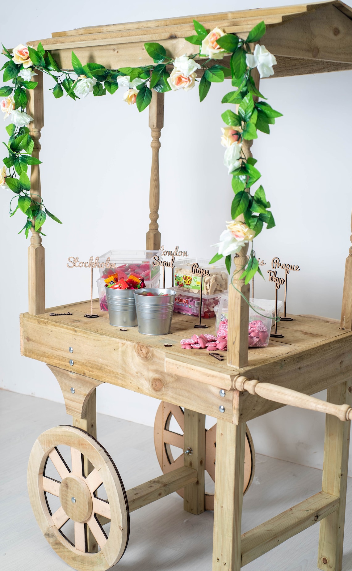 Rustic Style Wooden Sweet Cart Wedding Event - Etsy UK