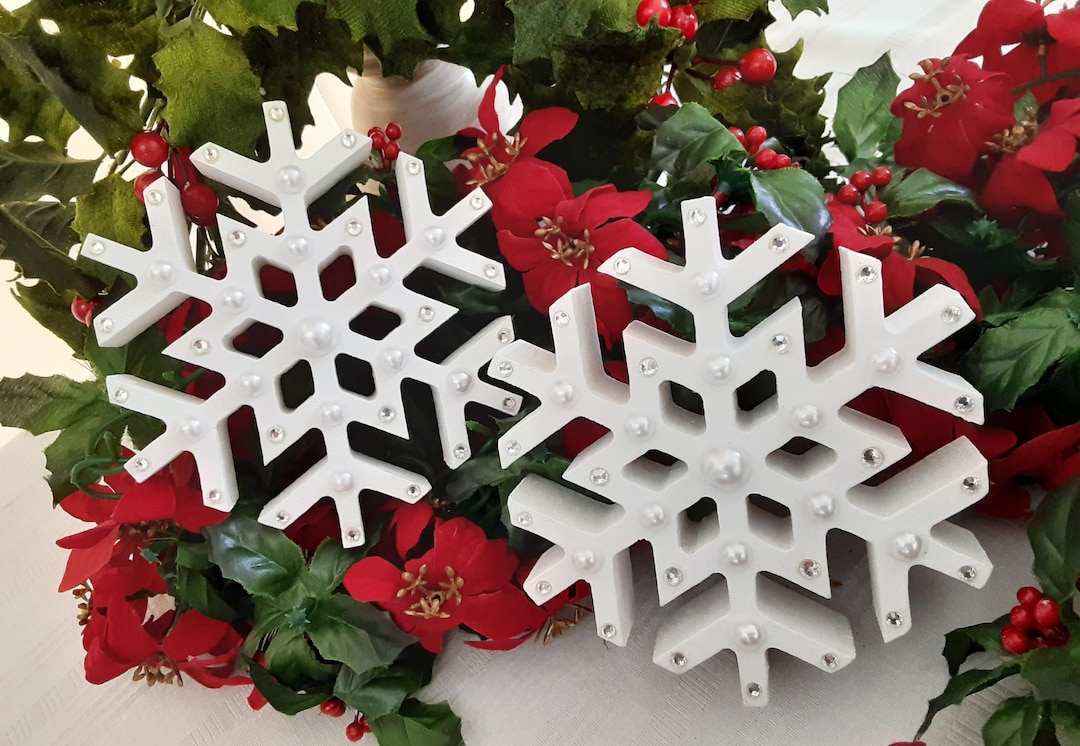 Free Standing Chunky Snowflake Decoration - Etsy