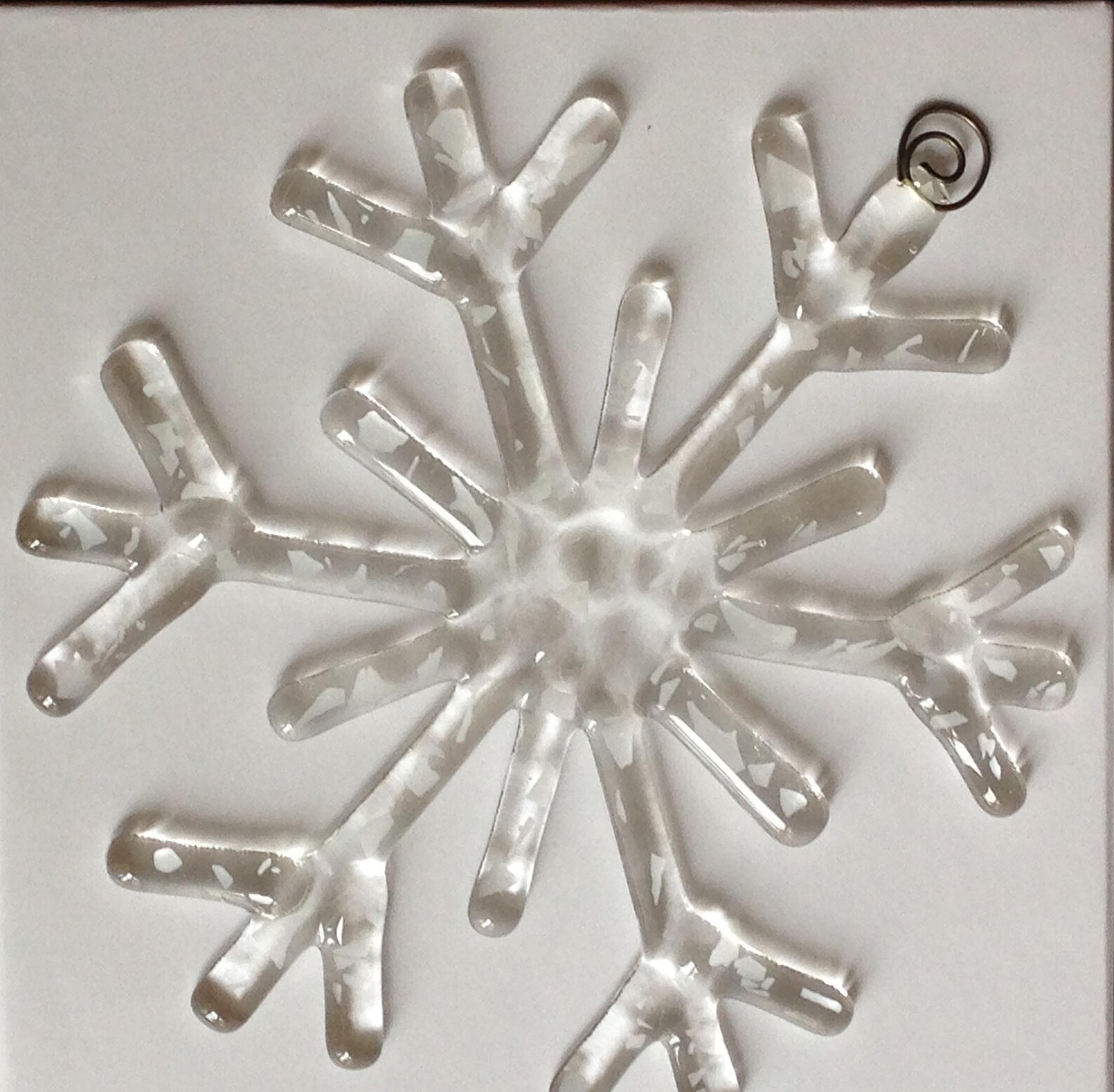 Fused Glass Snowflake Christmas Decoration Frozen Ice Crystal - Etsy