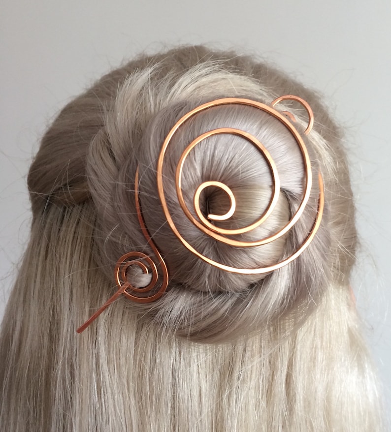 Copper Hair Slide Hair Stick Hair Pin Copper Barrette Hair - Etsy