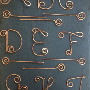 Custom Copper Letter Pin, Personalised Gift, Initial Pin, Shawl Pin ...