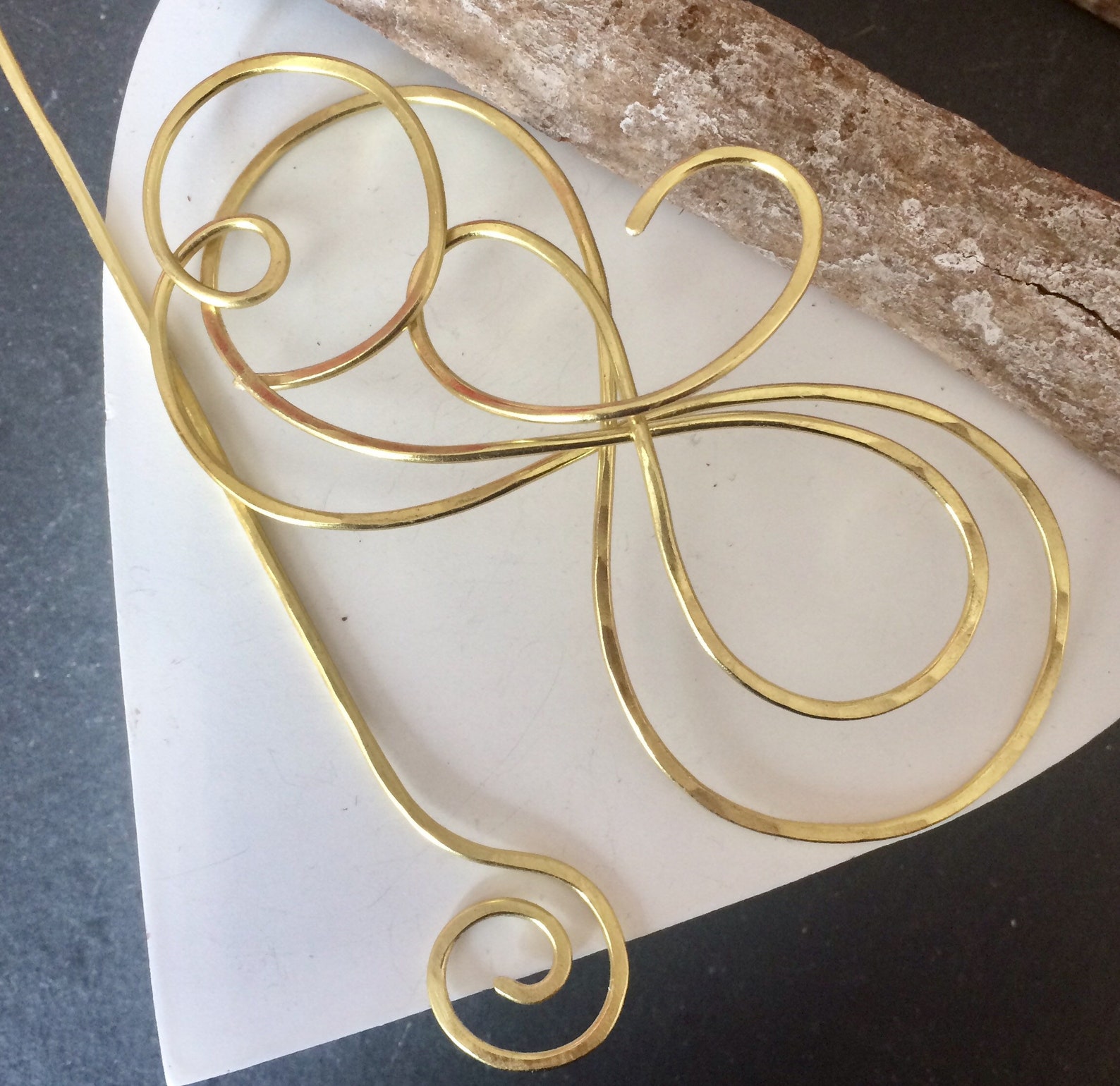 Gold Wedding Shawl Pin Bridal Wear Brass Infinity Pin Scarf | Etsy