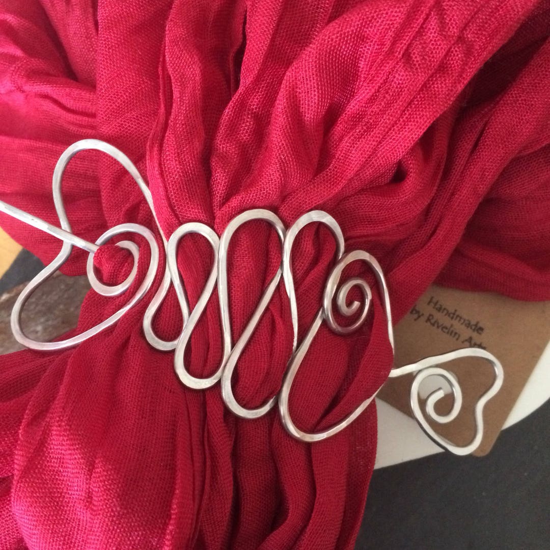 Handmade Silver Fish Shawl Pin, Hair Slide Accessory - Etsy