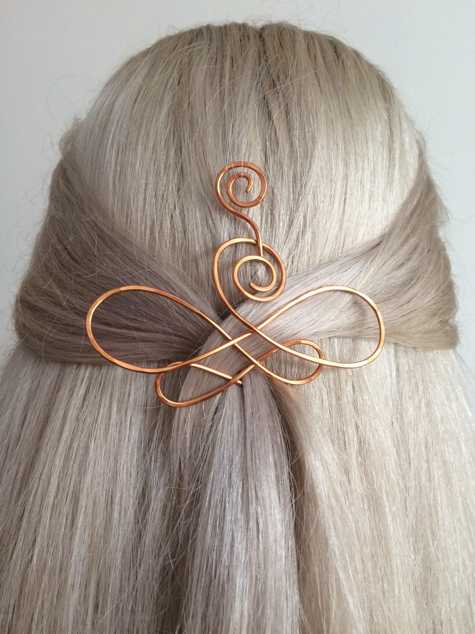 Infinity Hair Barrette Copper Wedding Anniversary Gift - Etsy UK