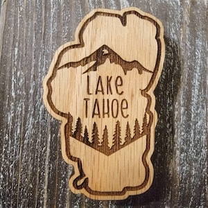 Lake Tahoe Trees and Mountain Magnet SVG - Etsy