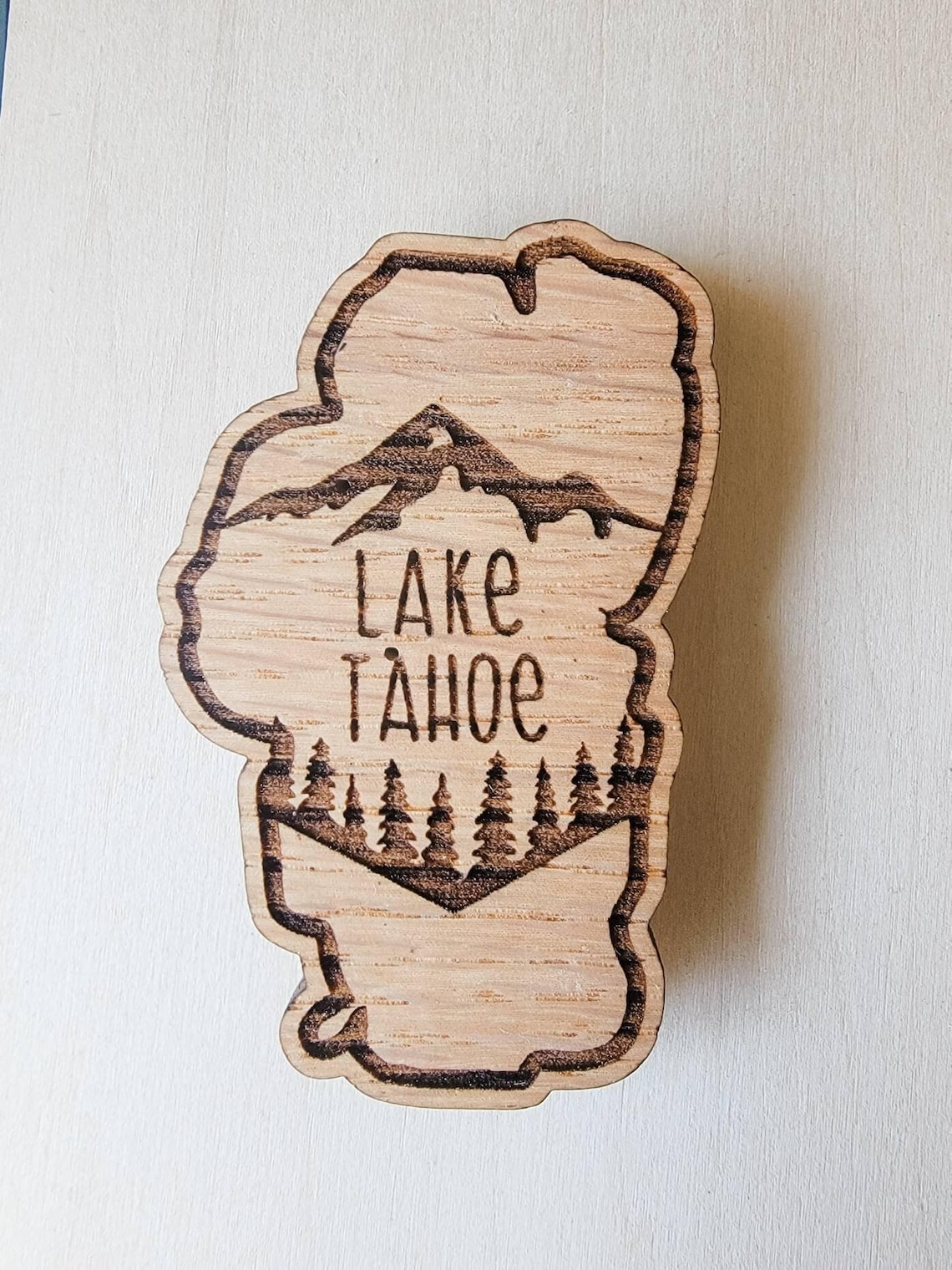 Lake Tahoe Trees and Mountain Magnet SVG - Etsy