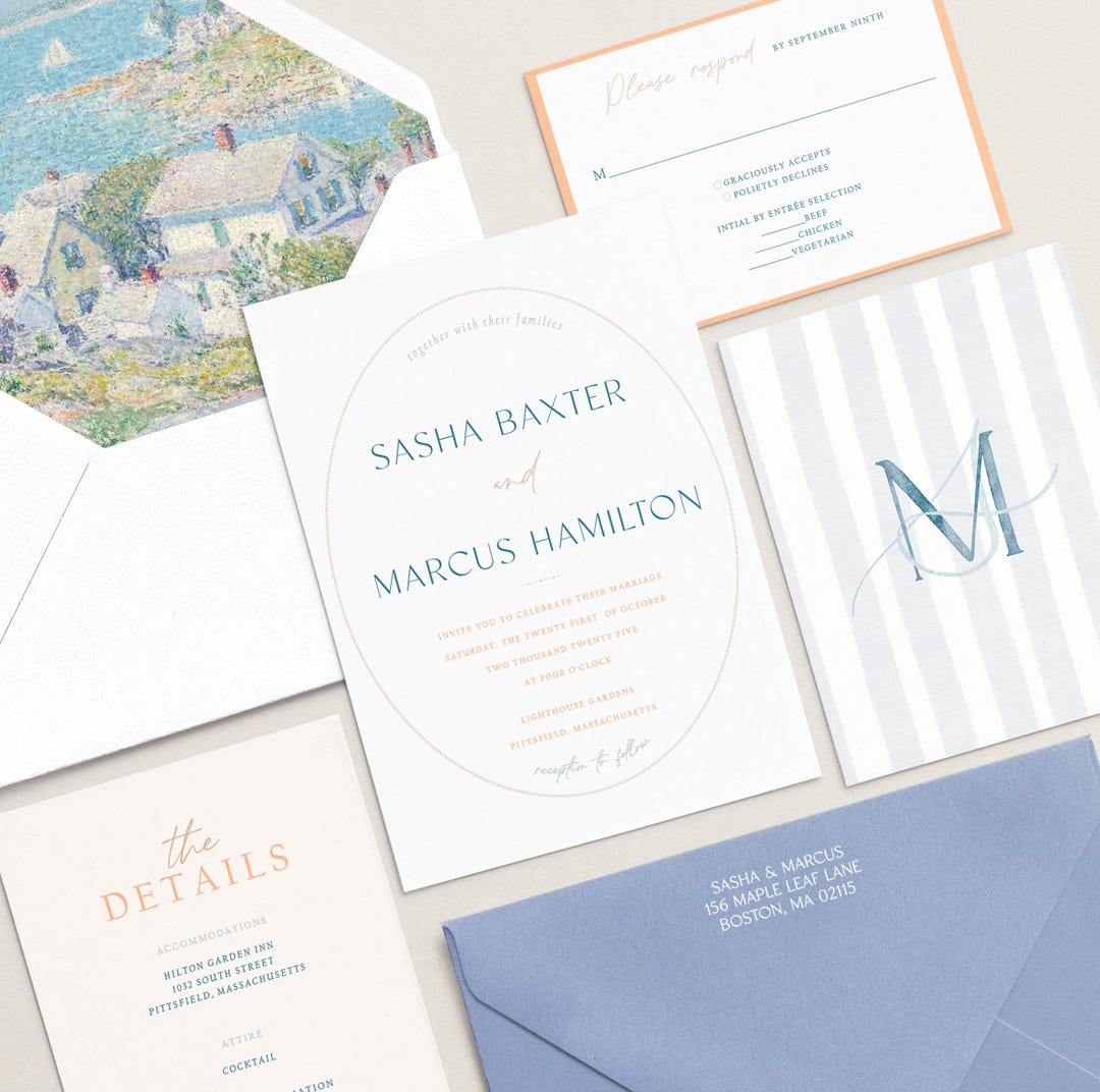 Modern Chic Wedding Invitation | Elegant Wedding Invitation - Etsy