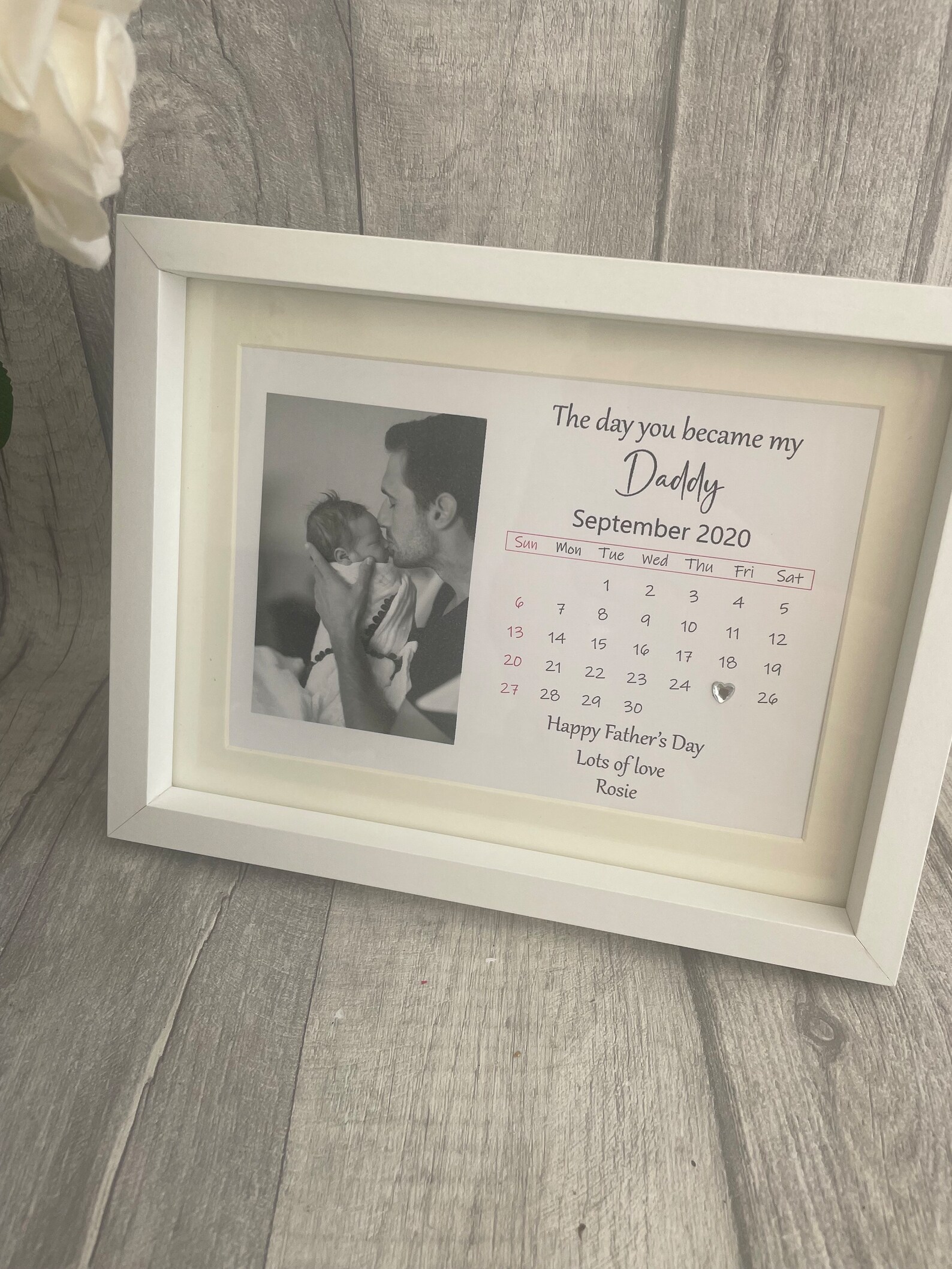 First Fathers Day Box Frame, Father’s Day Gift , the Day You Became My ...