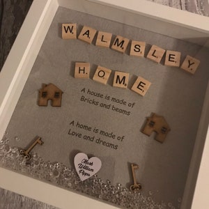 Personalised New Home Gift, House Warming Gift, New Home Scrabble Art ...