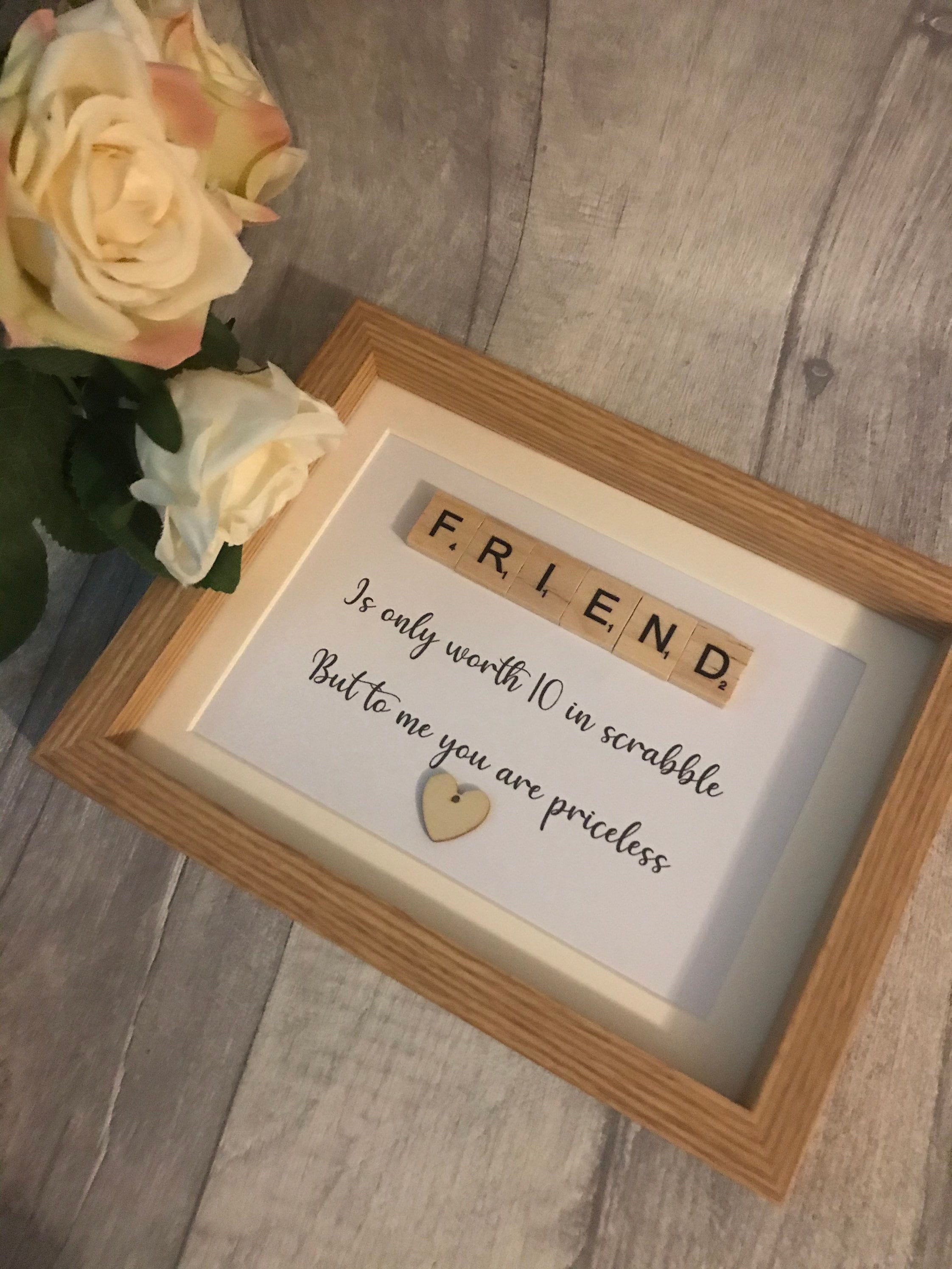 Friend Scrabble Frame Gift for Friend Personalised Gift for | Etsy UK