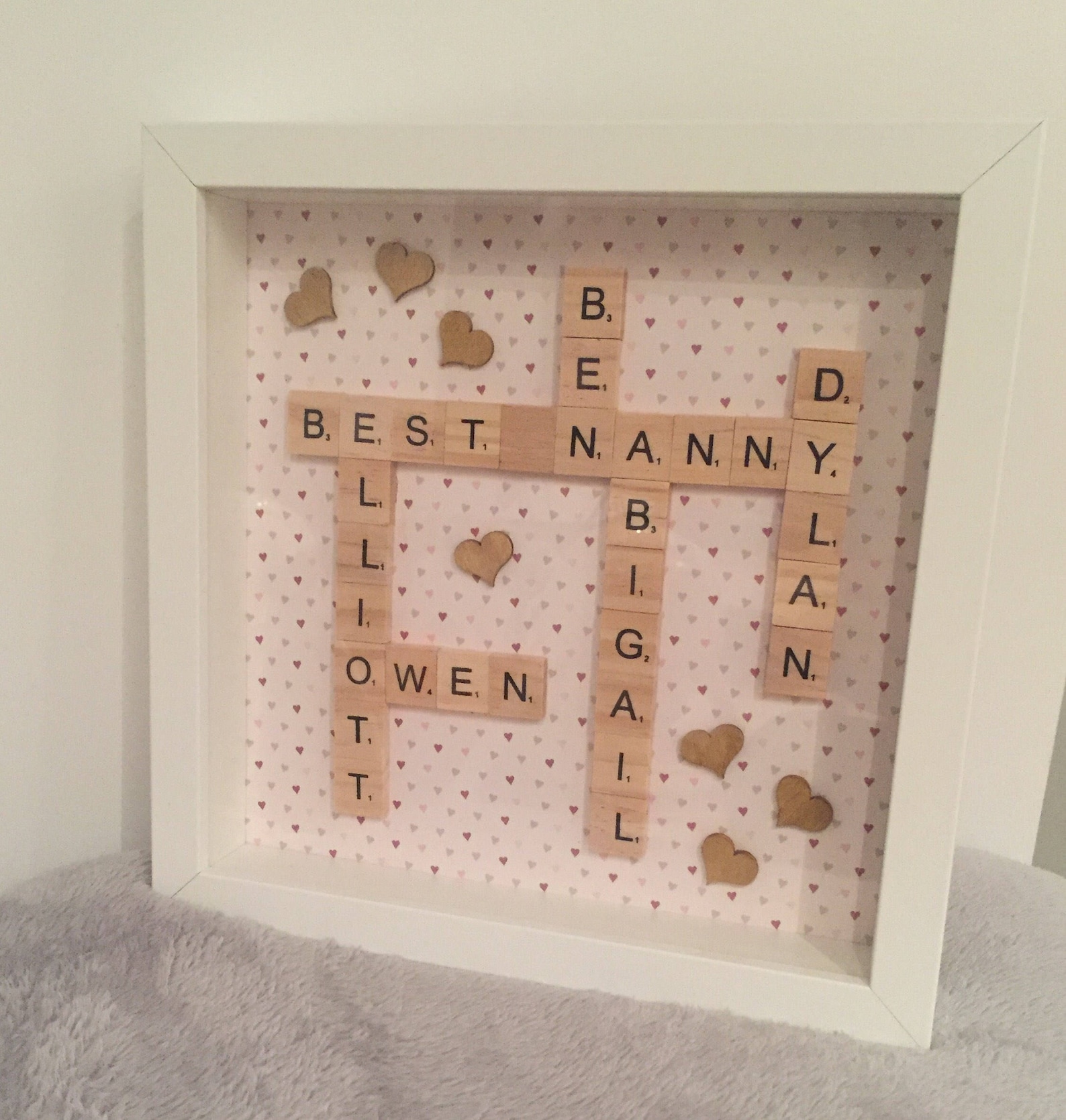 Scrabble Frame Scrabble wall Art Scrabble Frame for Family | Etsy