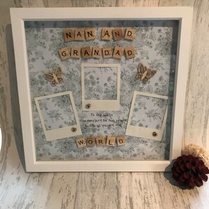 Nan & Grandad Frame, Large Scrabble Frame, Nan and Grandad Gift - Etsy