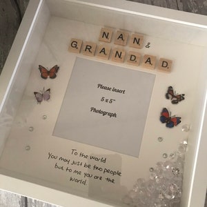 Nan & Grandad Box Framenan and Grandad Framepersonalised Nan | Etsy