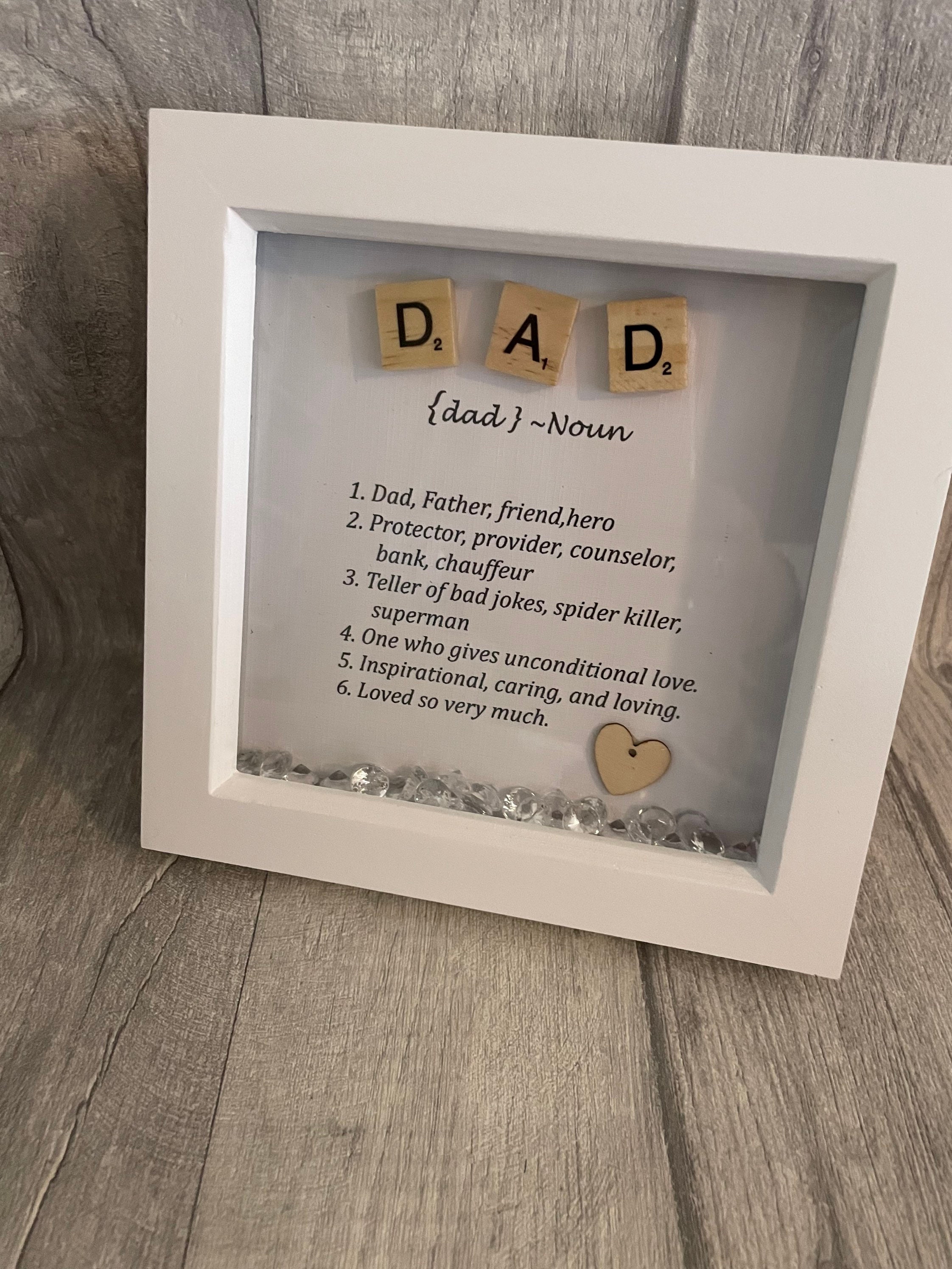 Fathers Day Gift Daddy Scrabble Frame Daddy Noun Frame | Etsy