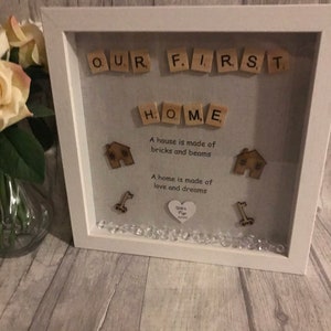 Personalised New Home Gift, House Warming Gift, New Home Scrabble Art ...