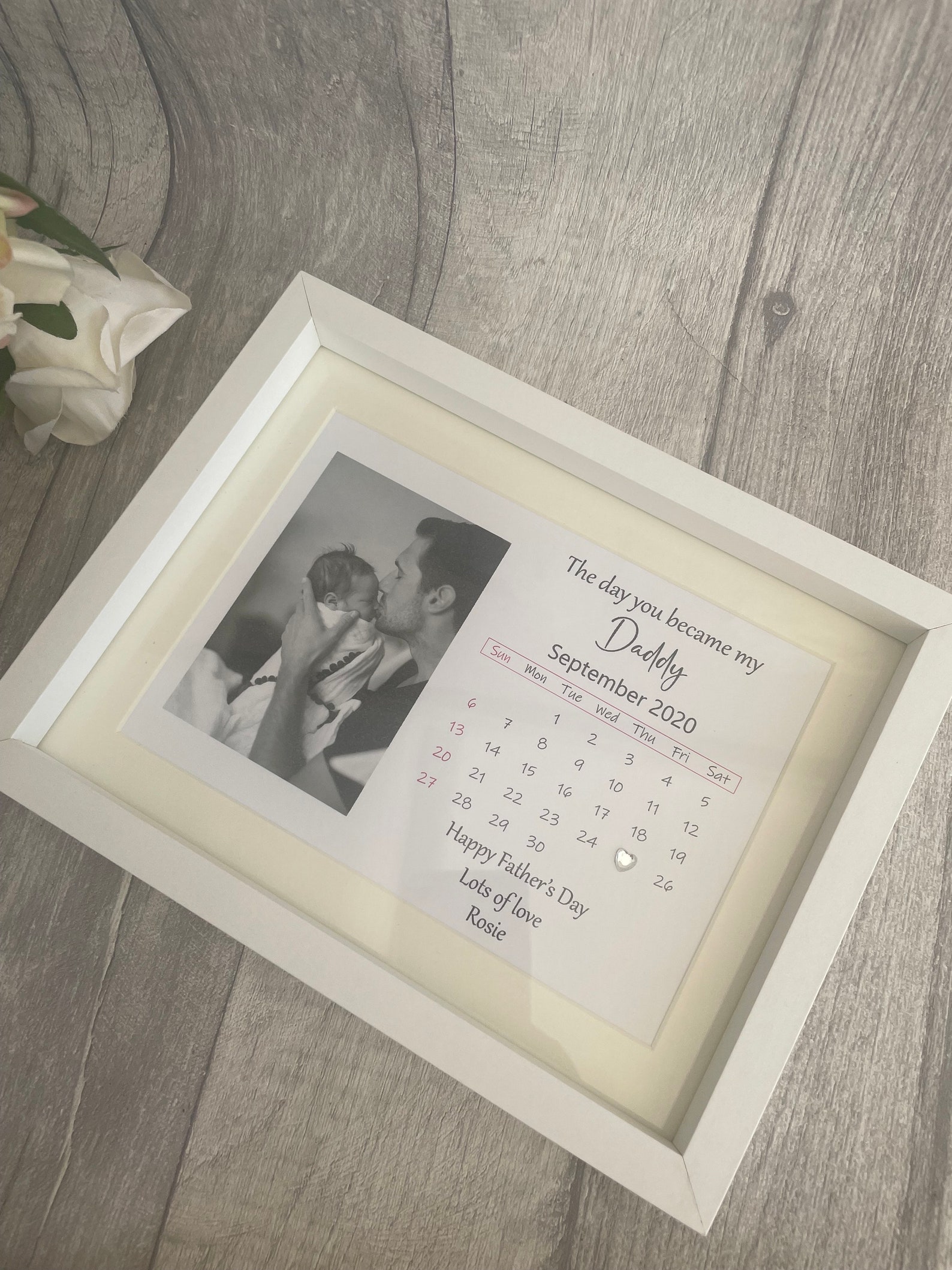 First Fathers Day Box Frame, Father’s Day Gift , the Day You Became My ...
