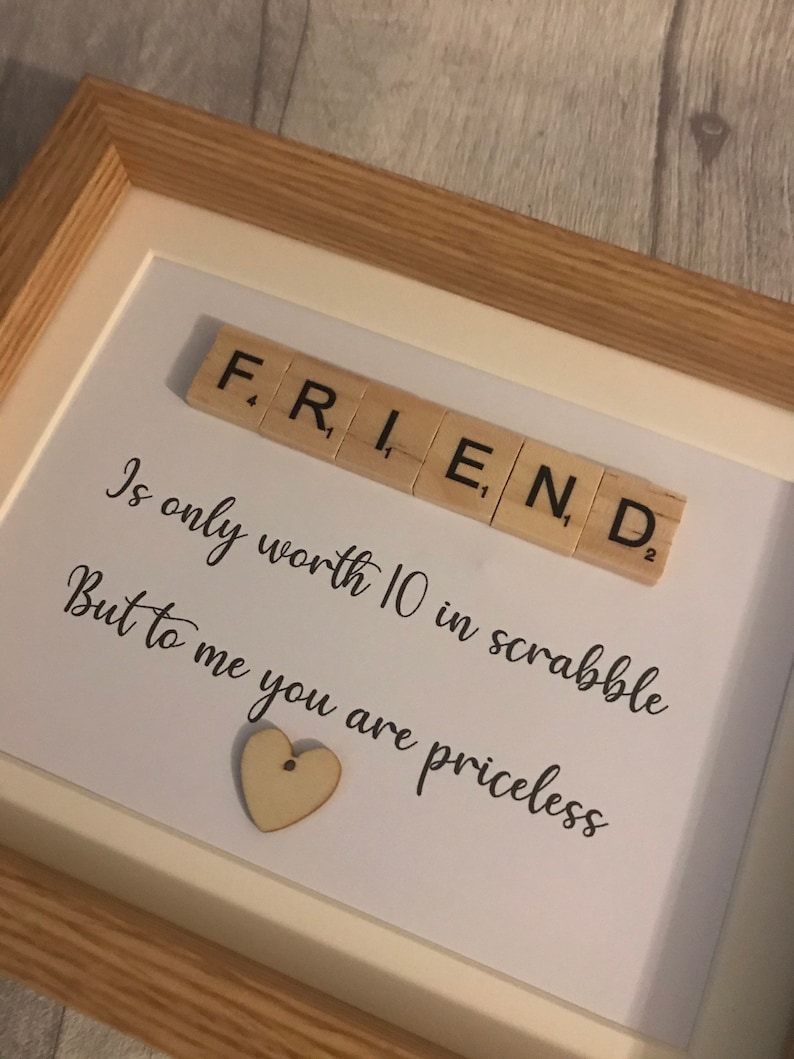 Friend Scrabble Frame Gift for Friend Personalised Gift for | Etsy UK