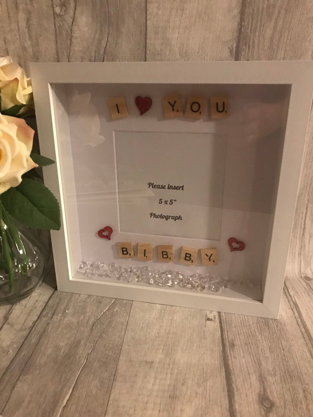 Valentine’s Day Scrabble Frame, Birthday Gift for Partner, Valentines ...