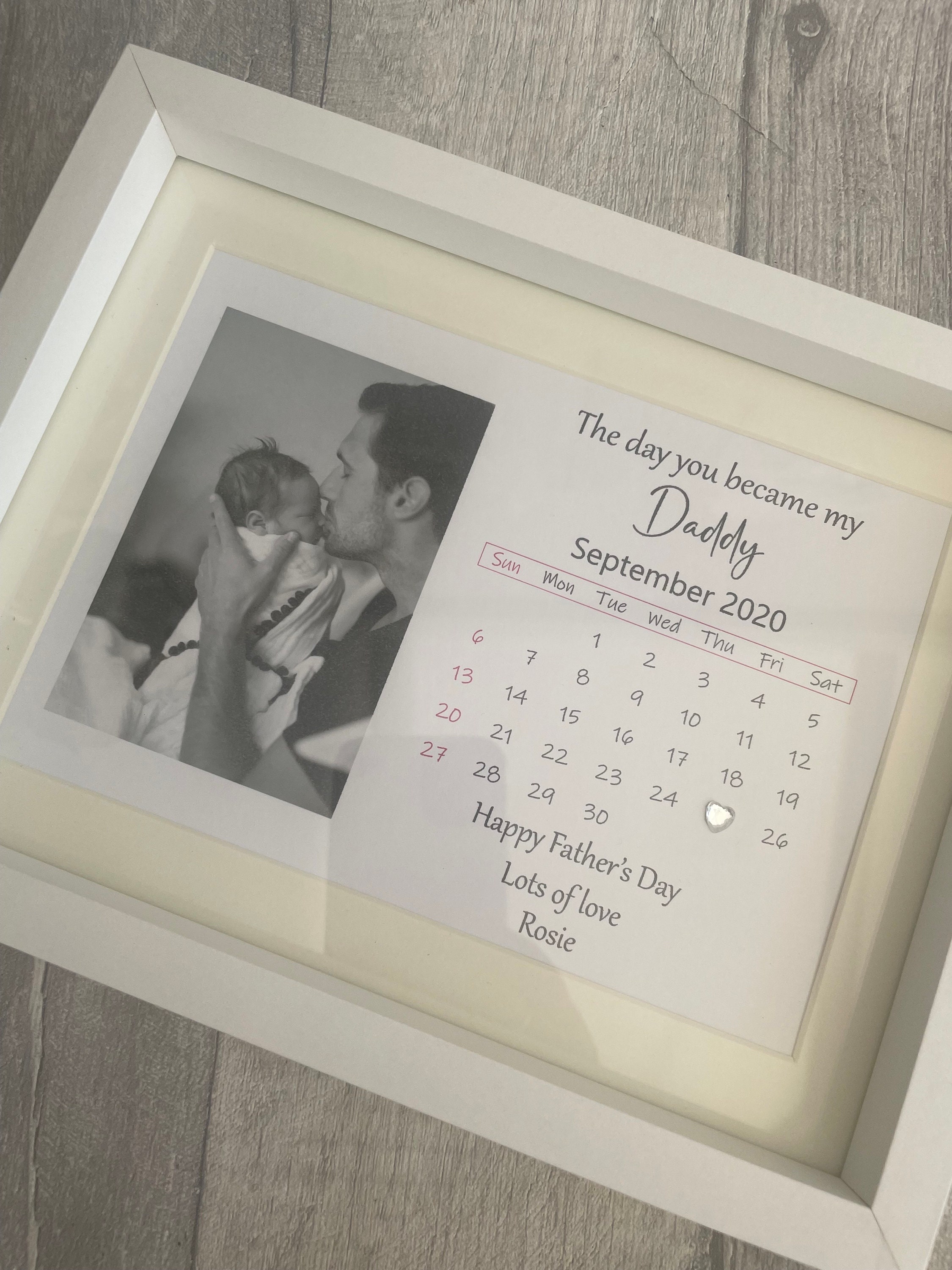 First Fathers Day Box Frame, Father’s Day Gift , the Day You Became My ...