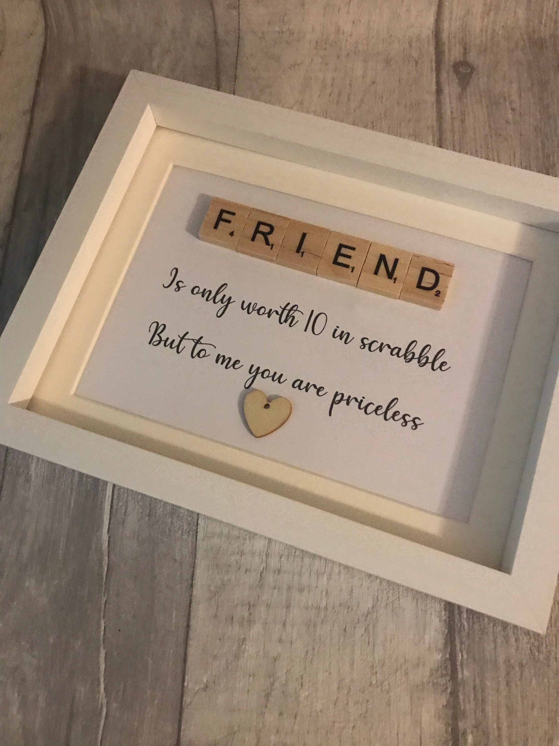 Friend Scrabble Frame Gift for Friend Personalised Gift for - Etsy UK