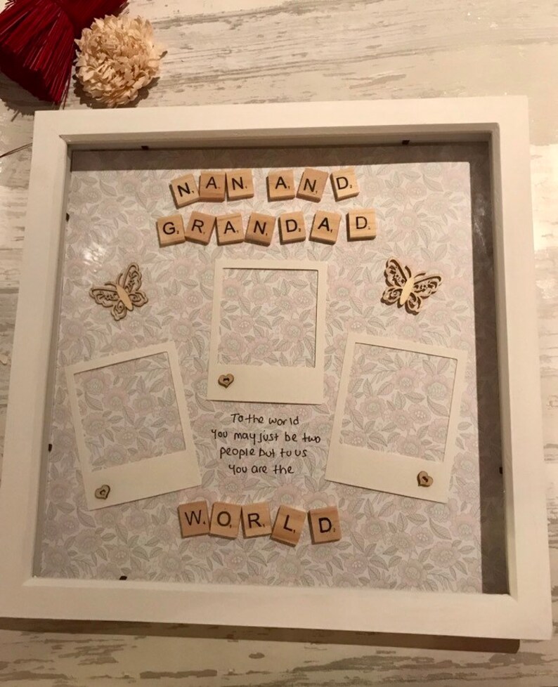 Nan & Grandad Frame Large Scrabble Frame Nan and Grandad - Etsy