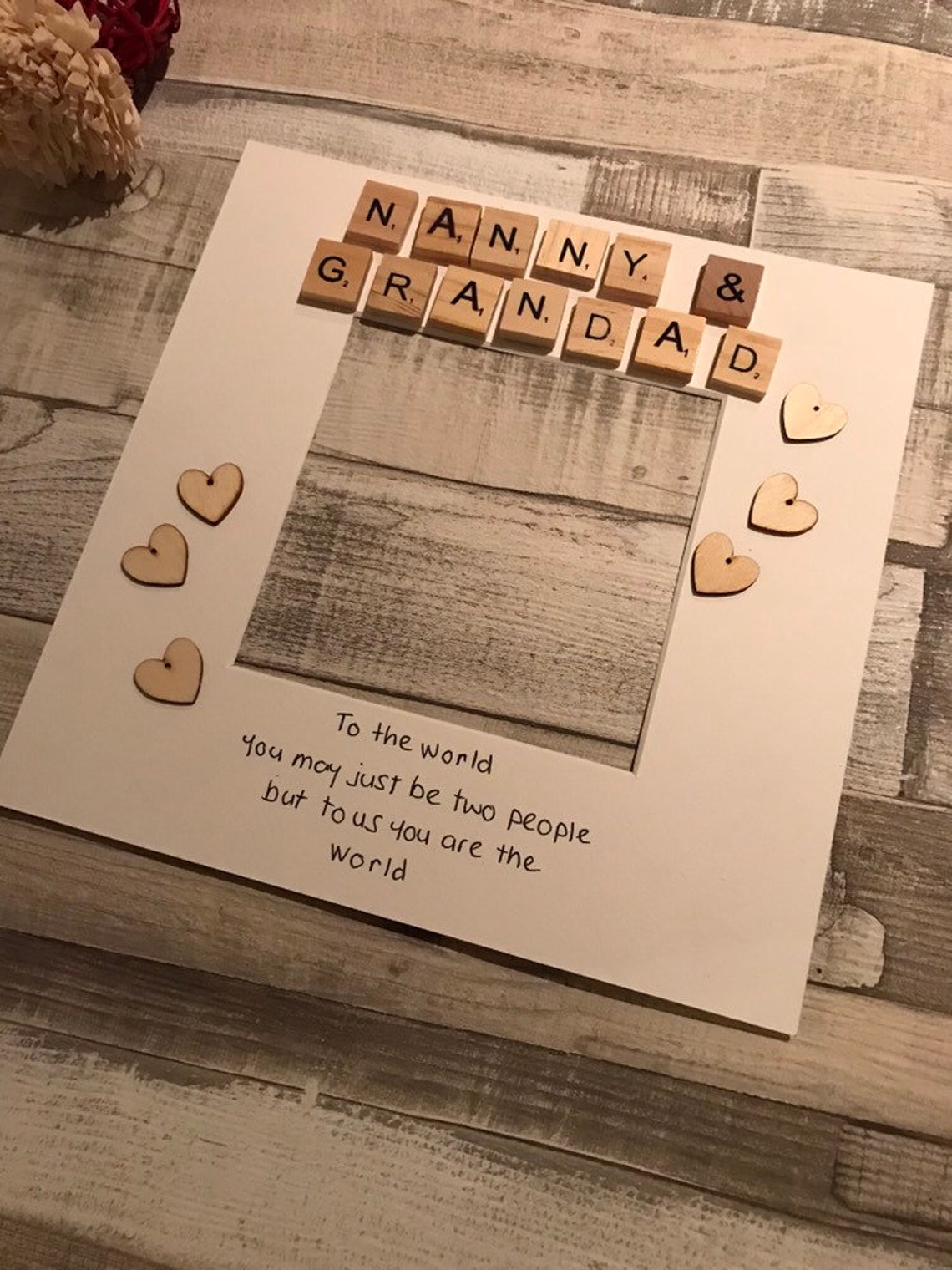 Nan & Grandad Box Frame,nan and Grandad Frame,personalised Nan and ...