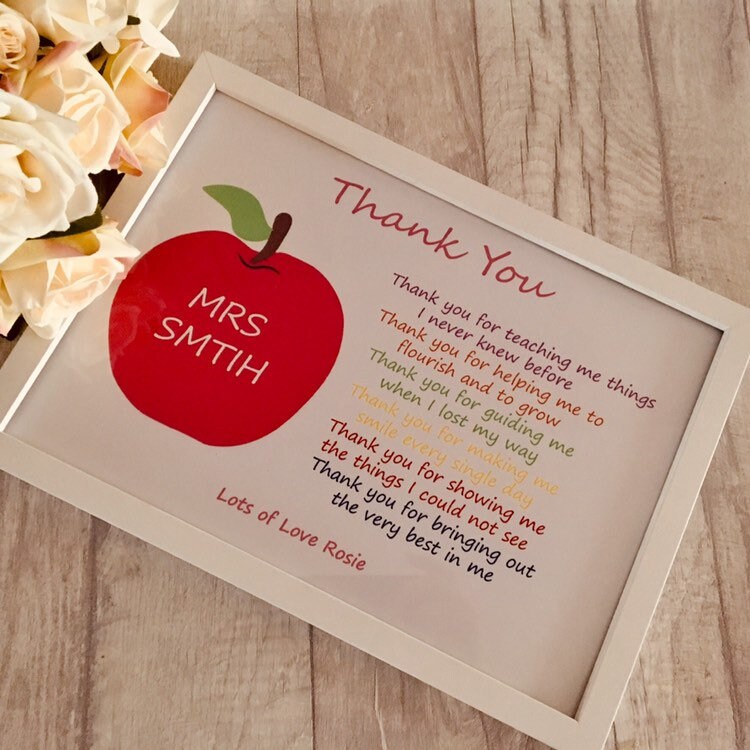 Teacher thank you gift Personalised Thank You gift Scrabble | Etsy