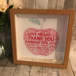 Personalised Gift, Personalised Word Cloud With Frame, Word Art for Any ...