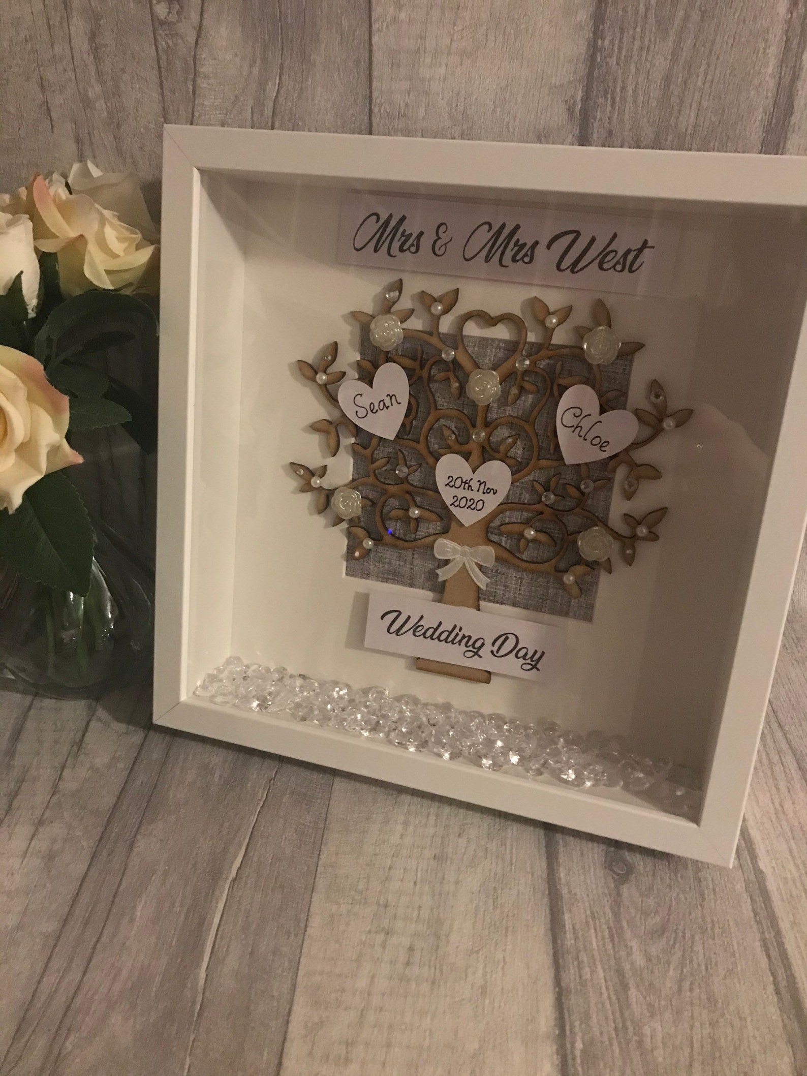 Wedding Day Gift Personalised Frame for Bride and Groom - Etsy