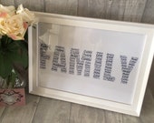 Personalised Gift Personalised Word Cloud With Frame Word - Etsy UK