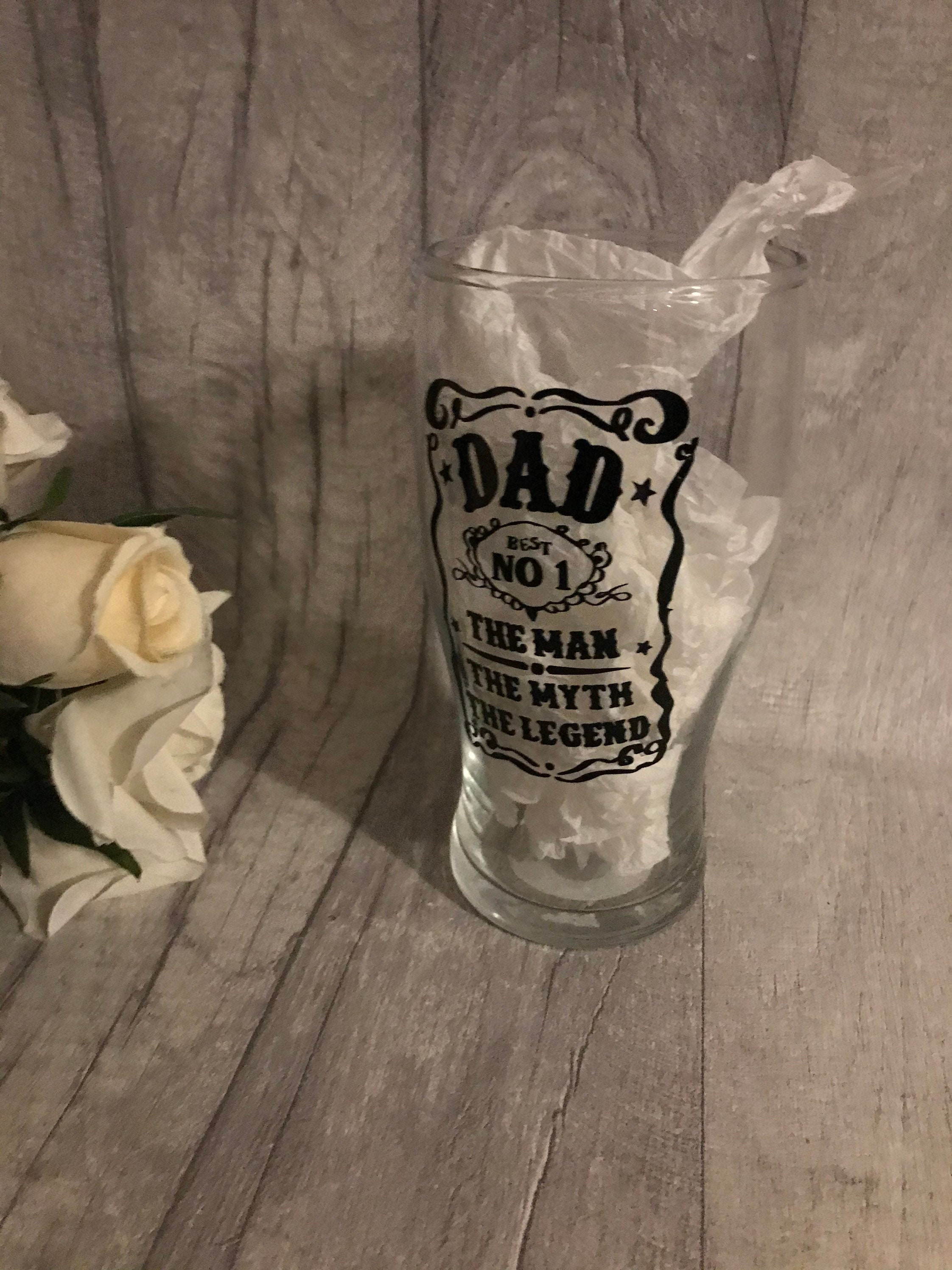 Personalised pint glass personalised tumbler Fathers Day | Etsy