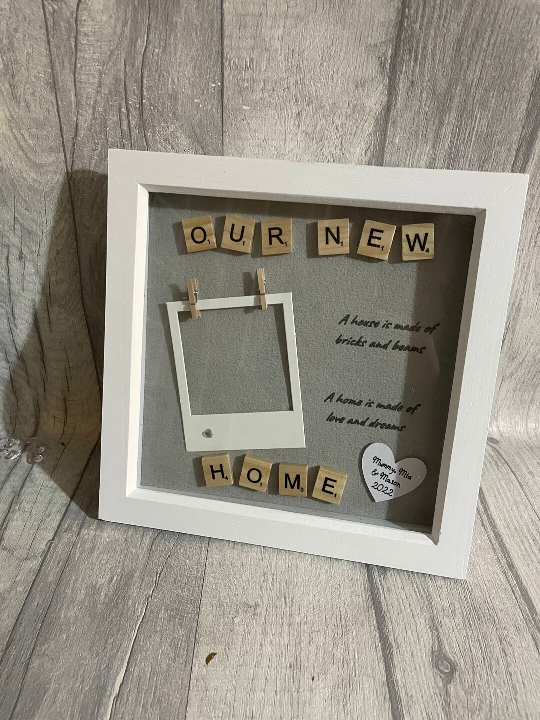 Personalised New Home Gift, House Warming Gift, New Home Scrabble Art ...