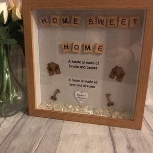 Personalised New Home Gift, House Warming Gift, New Home Scrabble Art ...