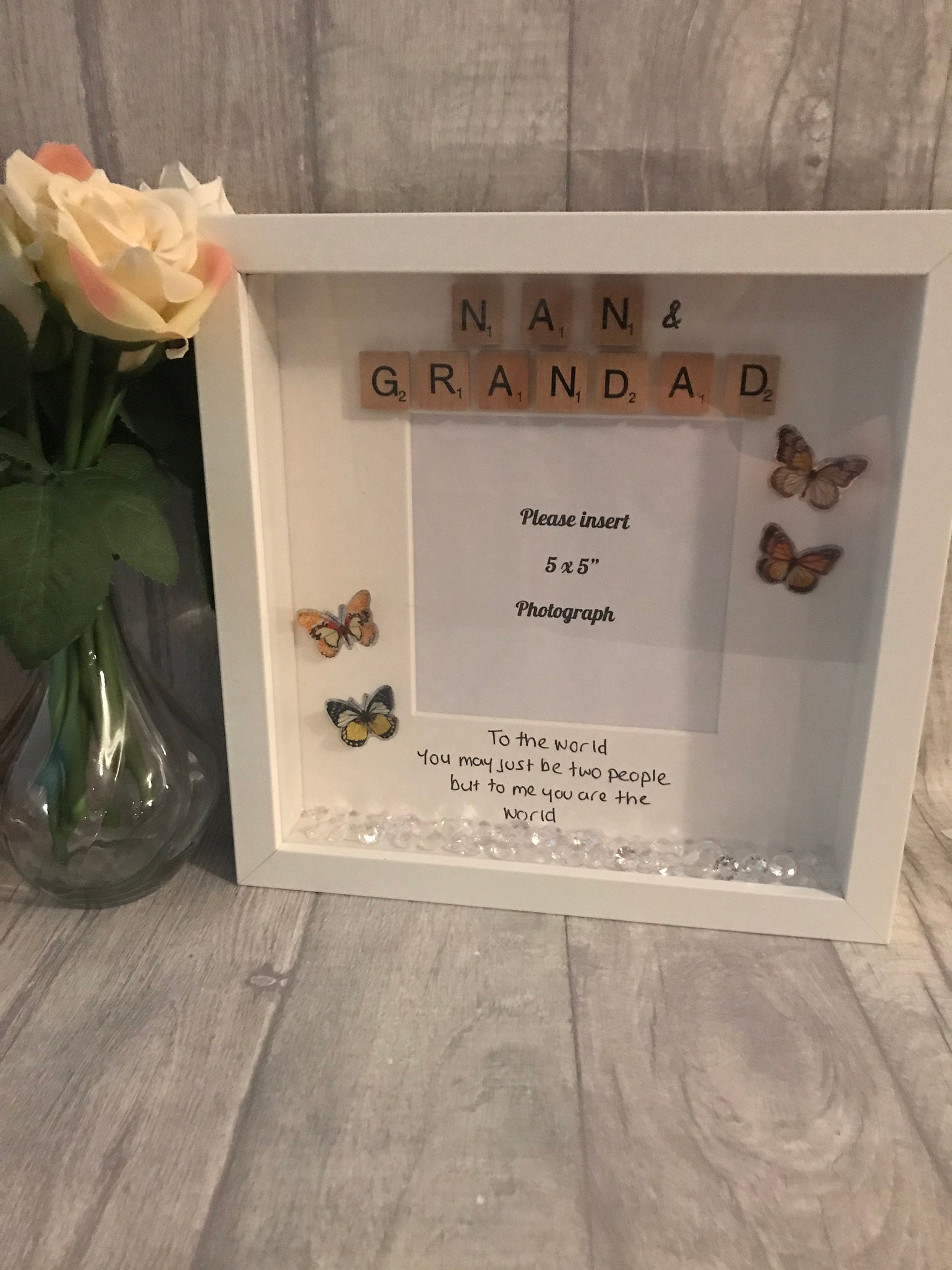 Nan & Grandad Box Frame,nan and Grandad Frame,personalised Nan and ...