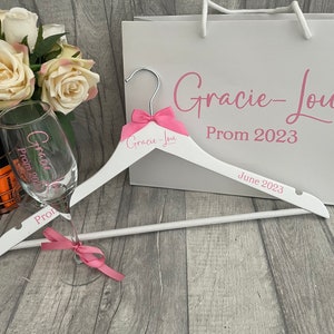 Personalised Prom Dress Hanger, Personalised Prom Glass-prom Gift Bag ...